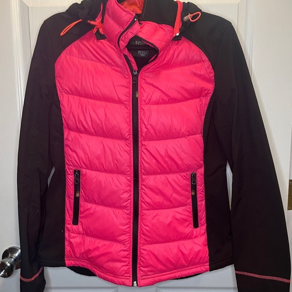 Halifax Traders | Jackets & Coats | Black And Pink Quilted Puffer ...